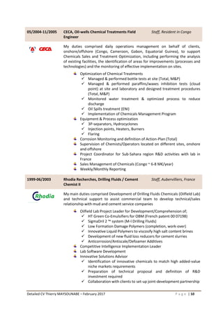 Cv thierry maysounabe 022017 | PDF
