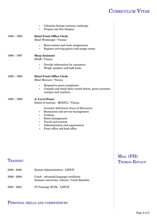 Cv thomas kovacs | PDF