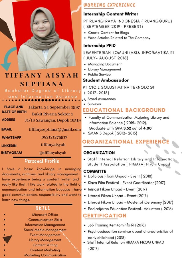 Cv tiffany aisyah septiana | PDF