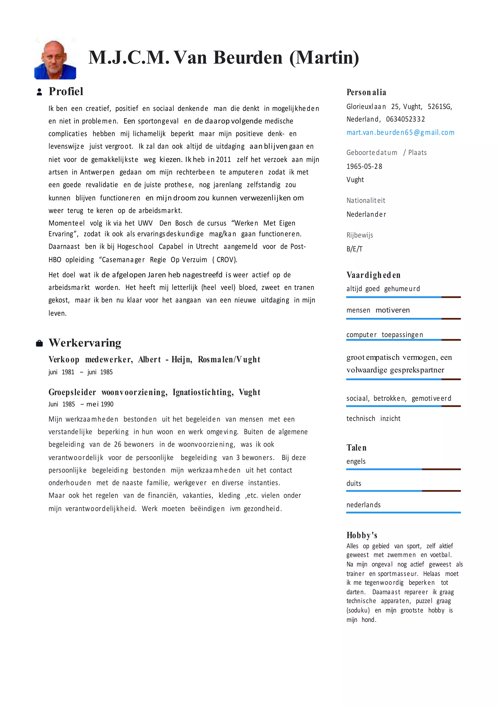 CV Tiny v Beurden | DOCX