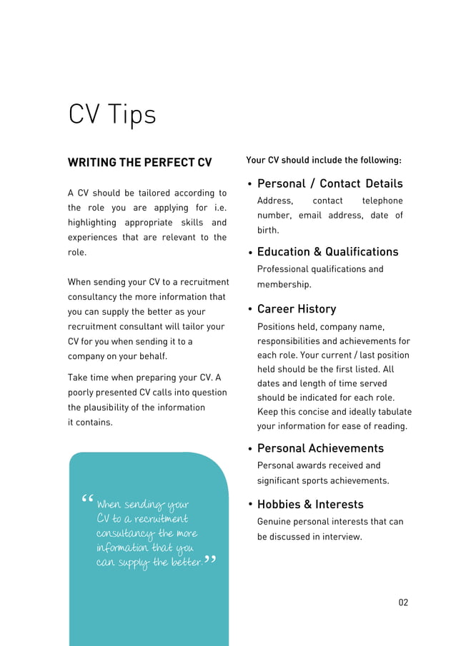 Cv / Interview tips ep professional | PDF