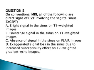 Cerebral Venous Thrombosis (CVT) MCQ | PPT