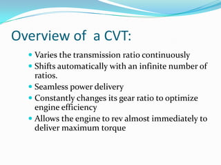 Cvt mini project presentation | PPT