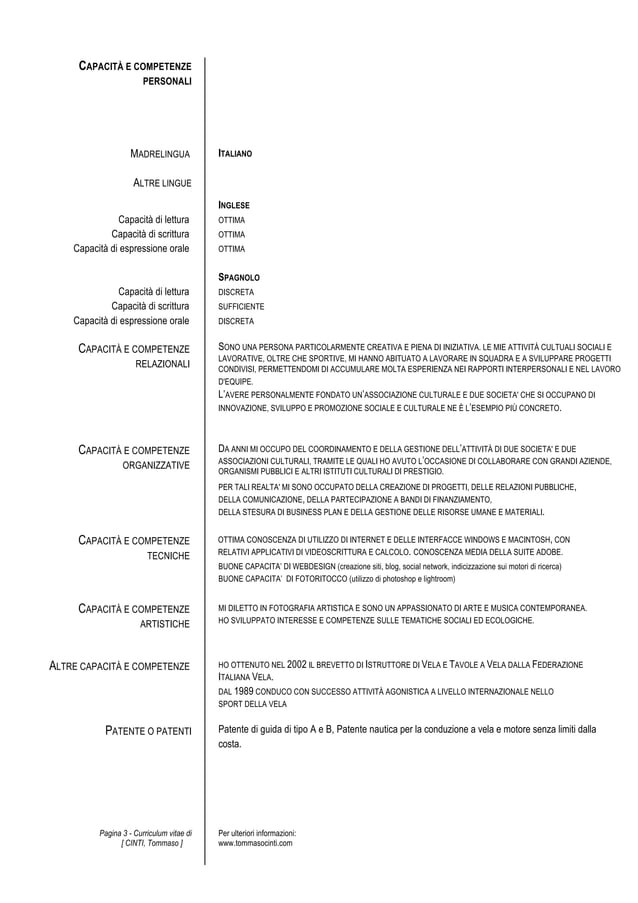 Cv Tommaso Cinti | PDF