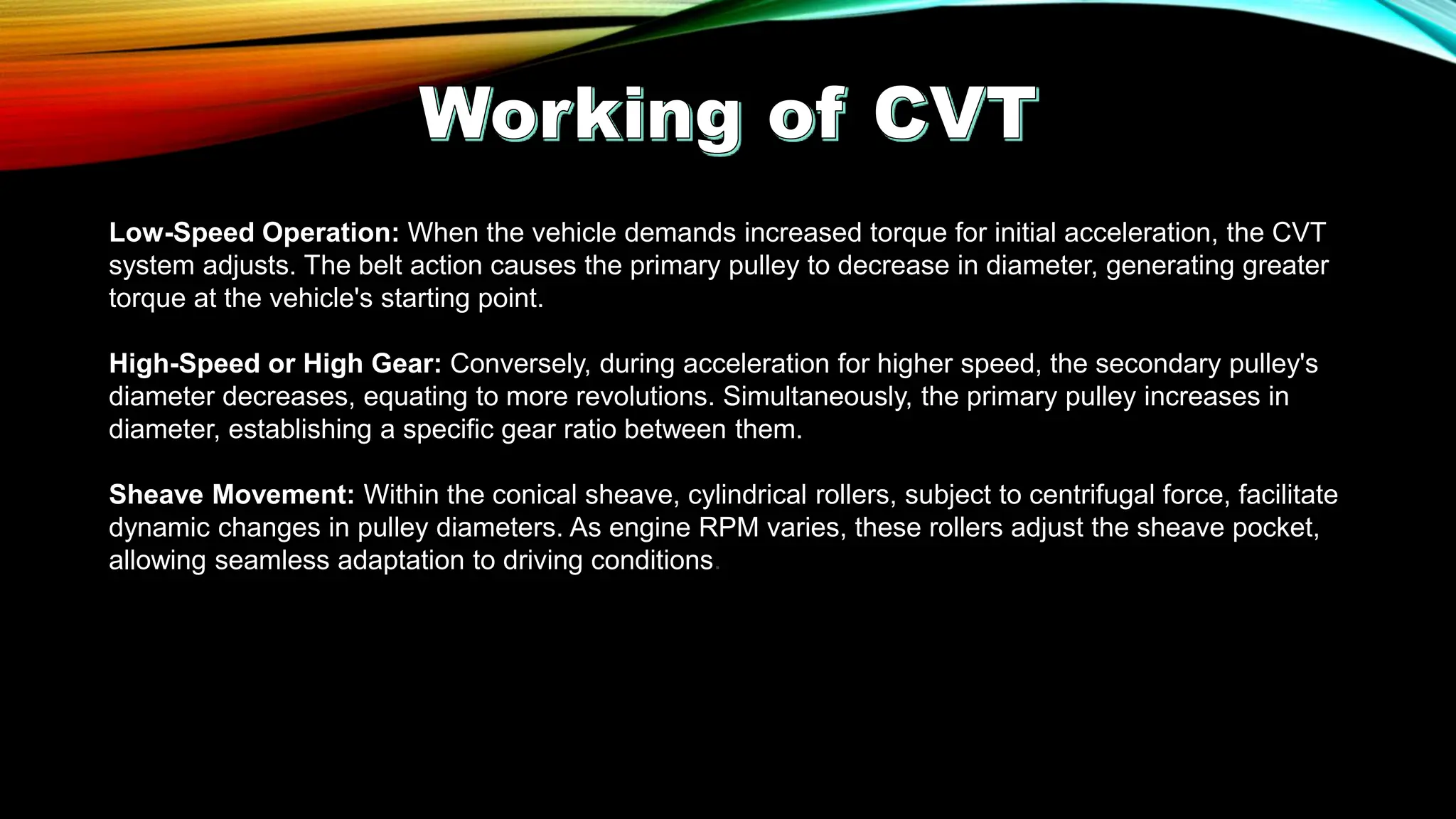 CVT updated.pptx continous variable transmisson | PPT