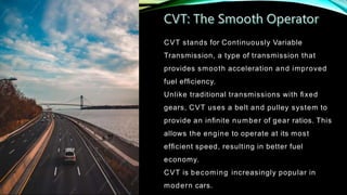 CVT updated.pptx continous variable transmisson | PPT