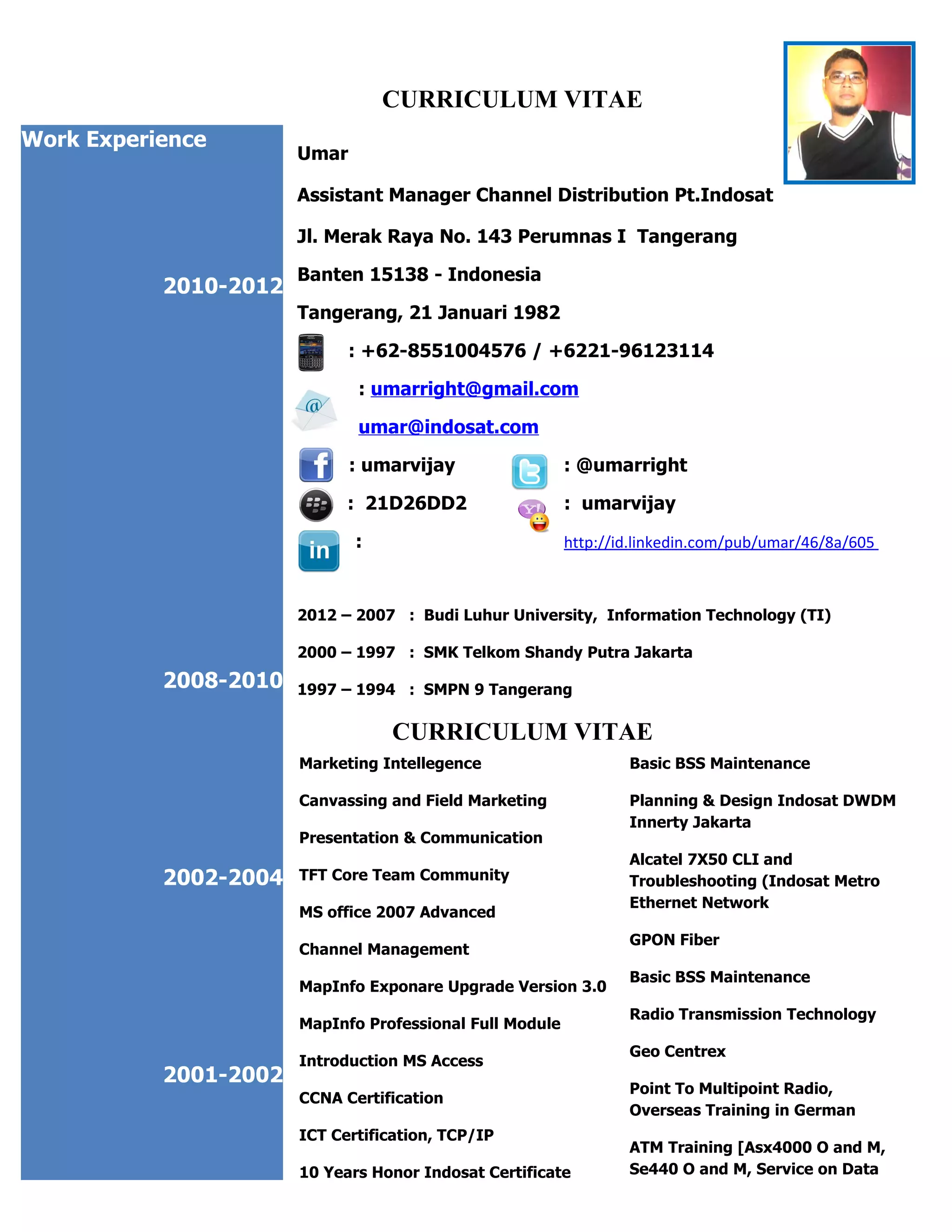 Cv umar newest | DOC | Computer Networking | Computing