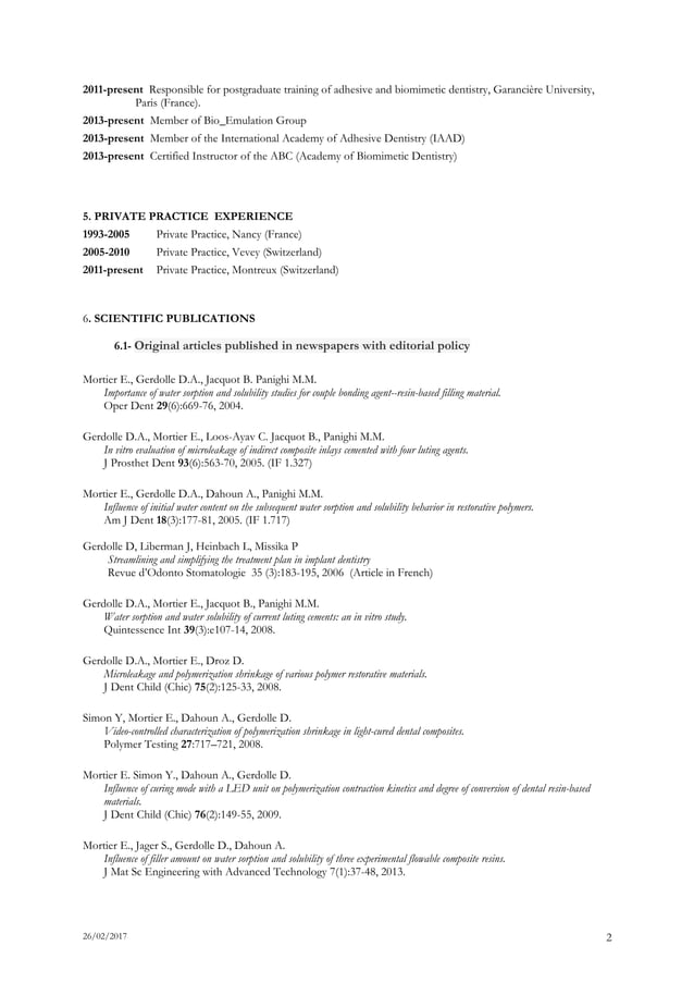 David's Resume | DOC | Dental Health | Diseases and Conditions