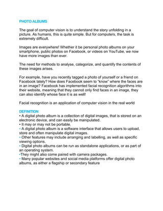 COMPUTER VISION UNIT 5 NOTES FROR BSC CS WITH AI MADRAS UNIVERSITY | DOCX