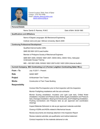 UPDATED CV 2018 | PDF