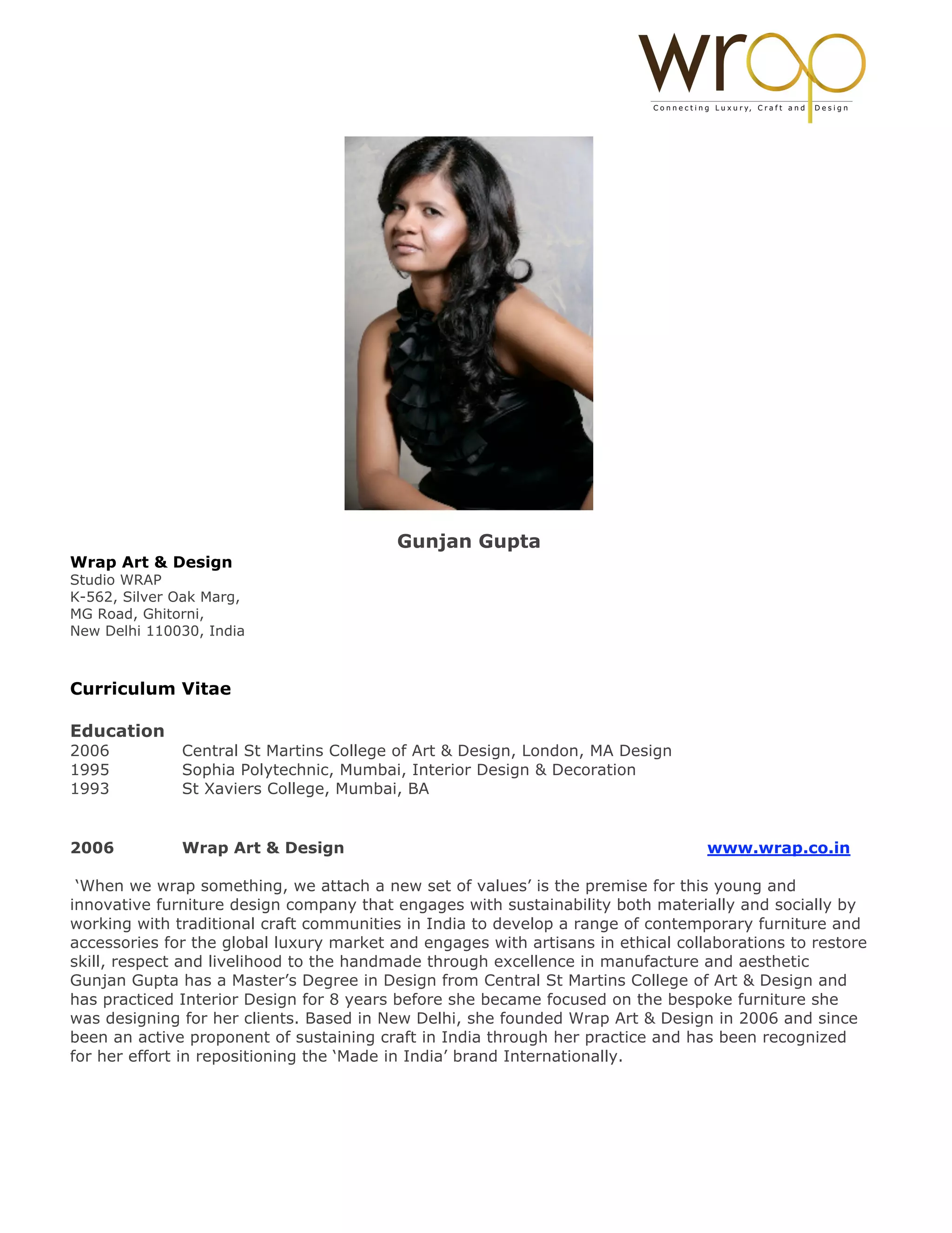 Gunjan Gupta Bio | PDF