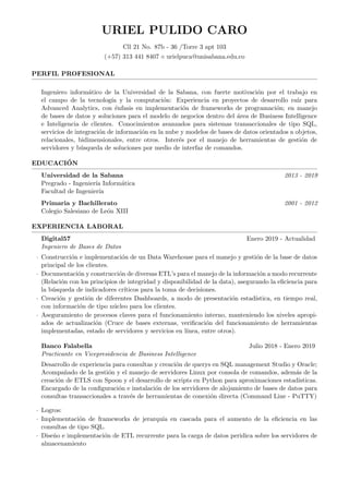 Cv uriel pulido esp V2 | PDF