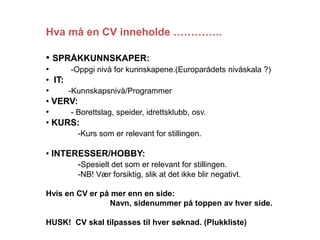 Cv utforming | PPTX
