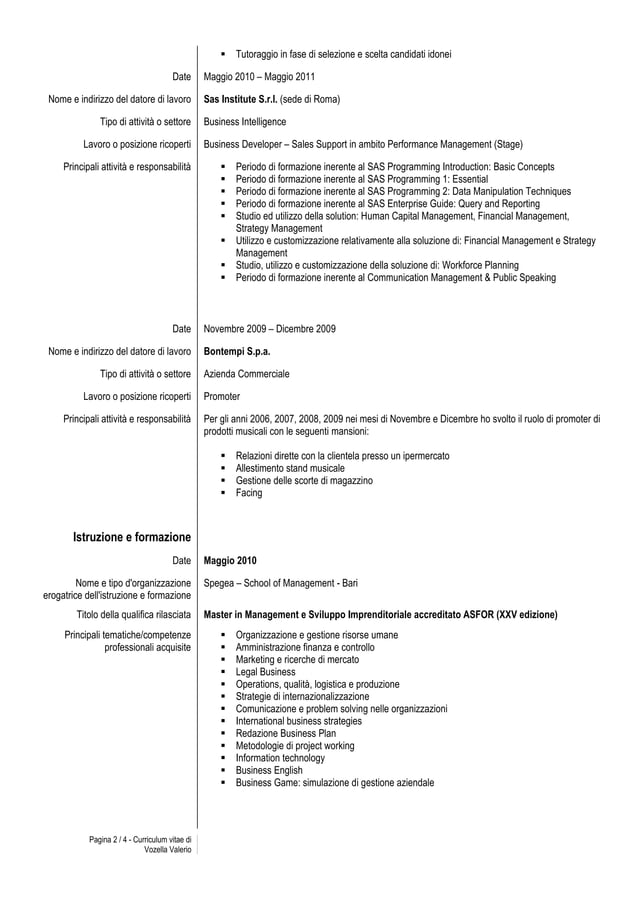 Cv valerio vozella | PDF