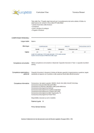 Cv veronica demasi | PDF