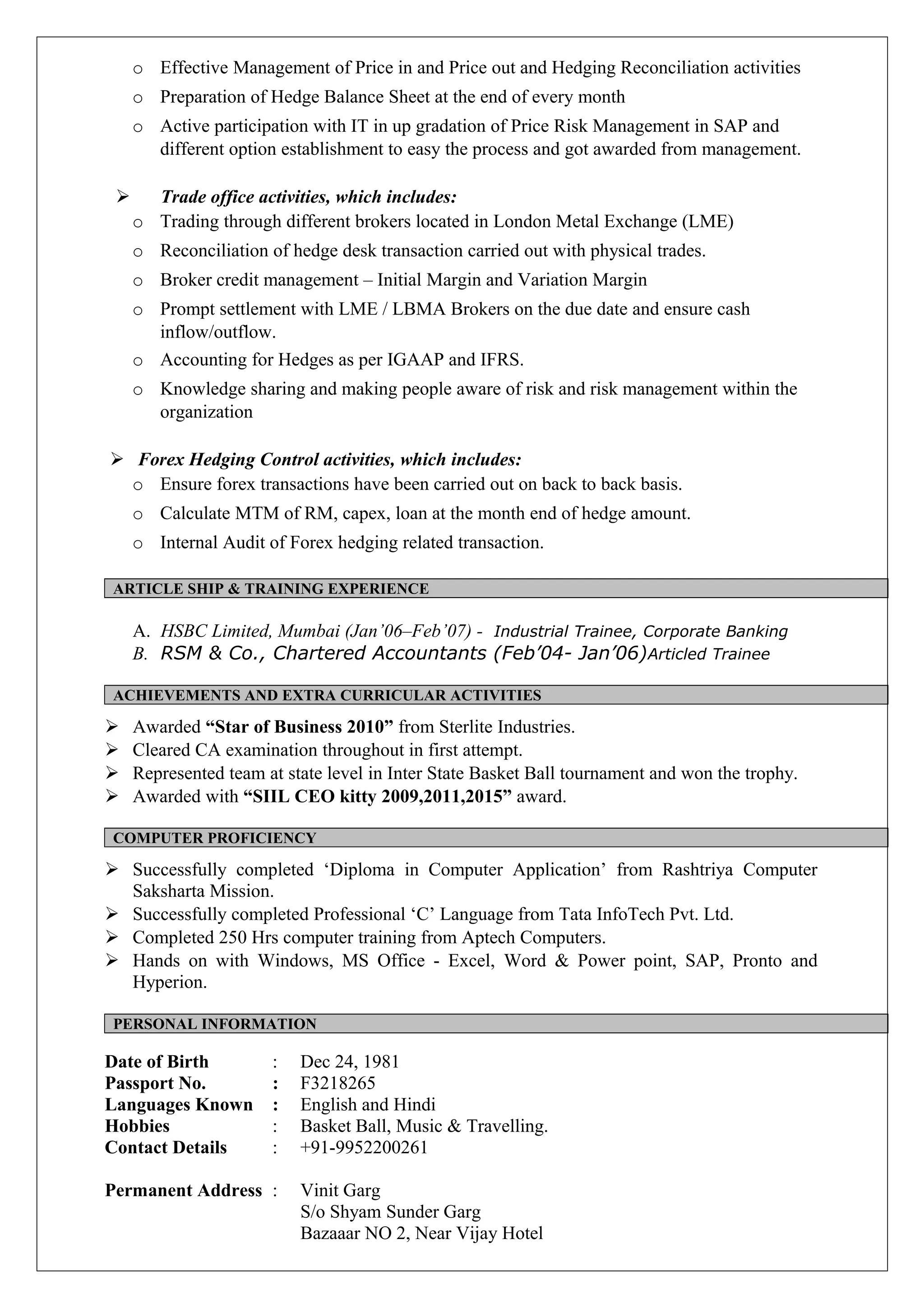 Cv vinit updated final1 | DOC