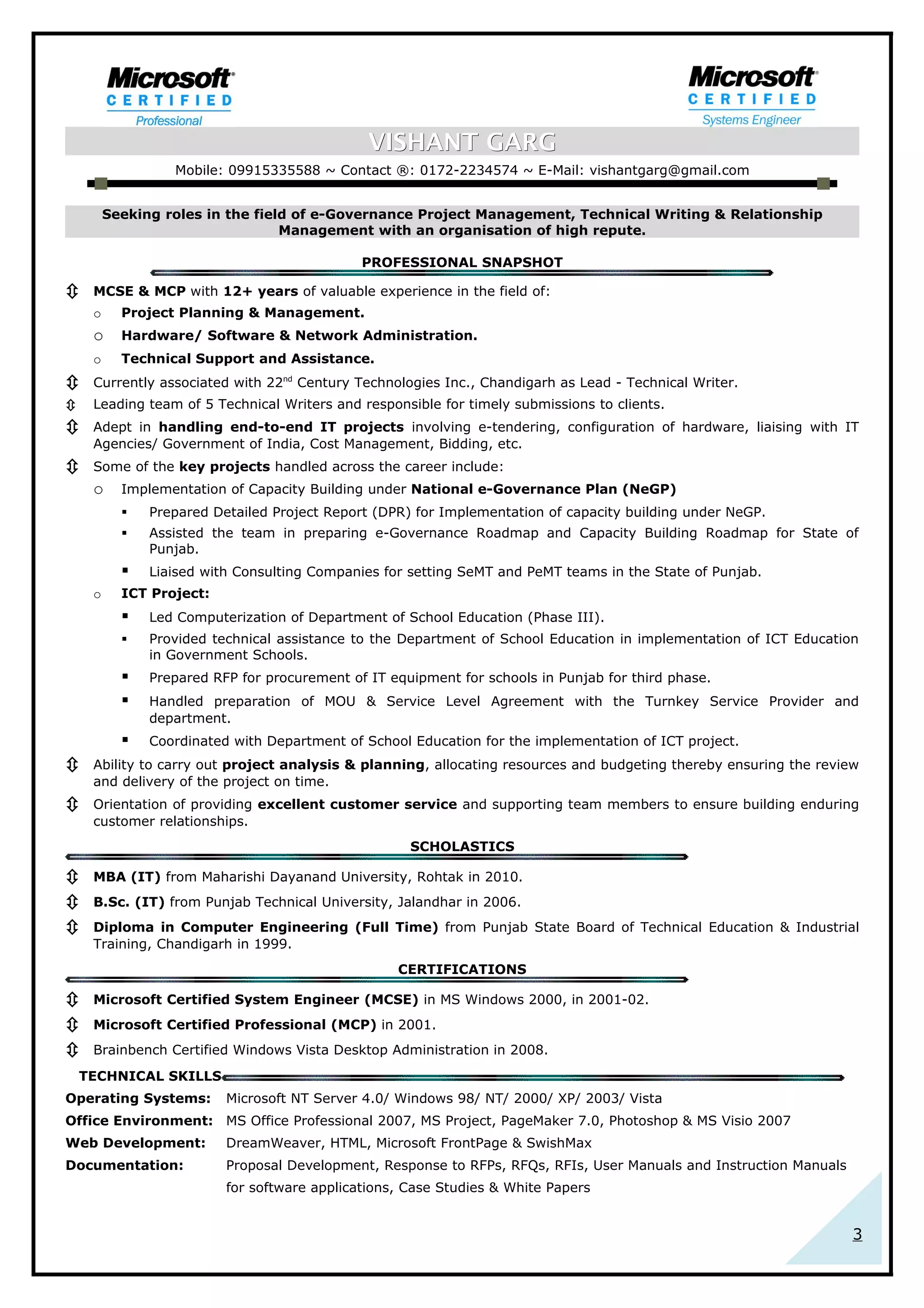 Vishant Garg, IT Consultant | DOC