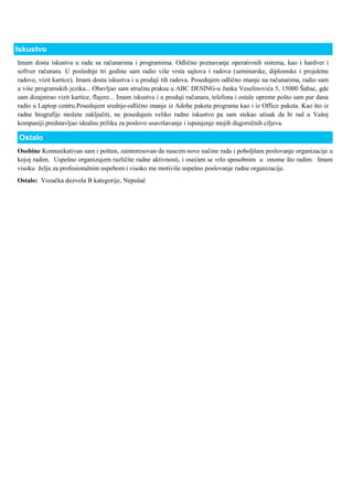 Cv vlajkovic darko1 | PDF