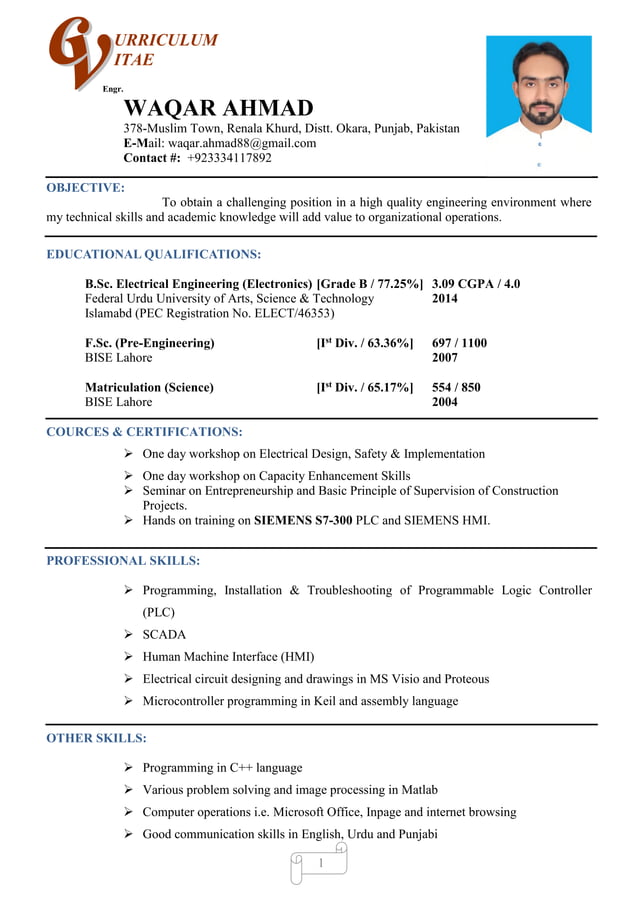 Cv waqar 2 | PDF