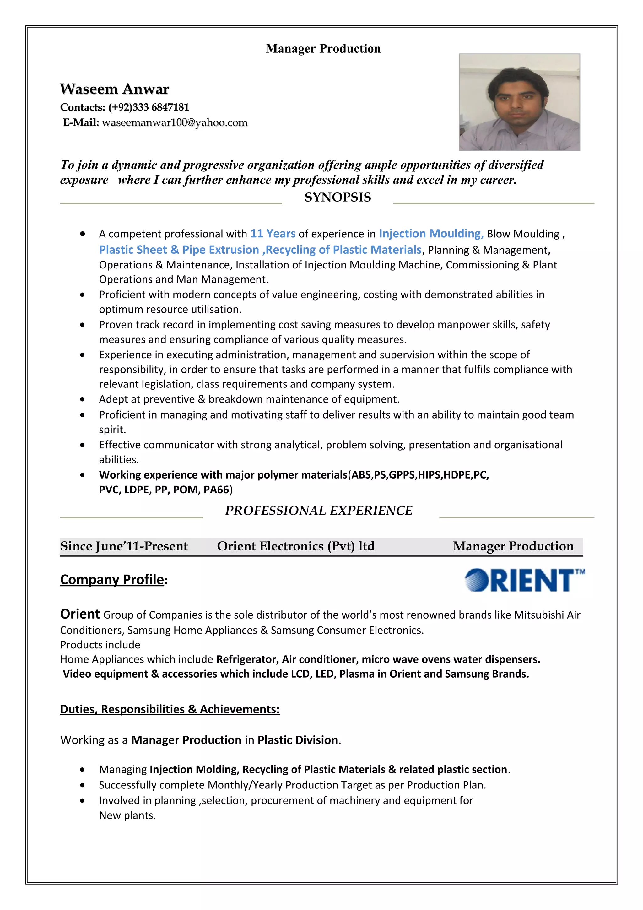 Cv waseem anwar | DOC