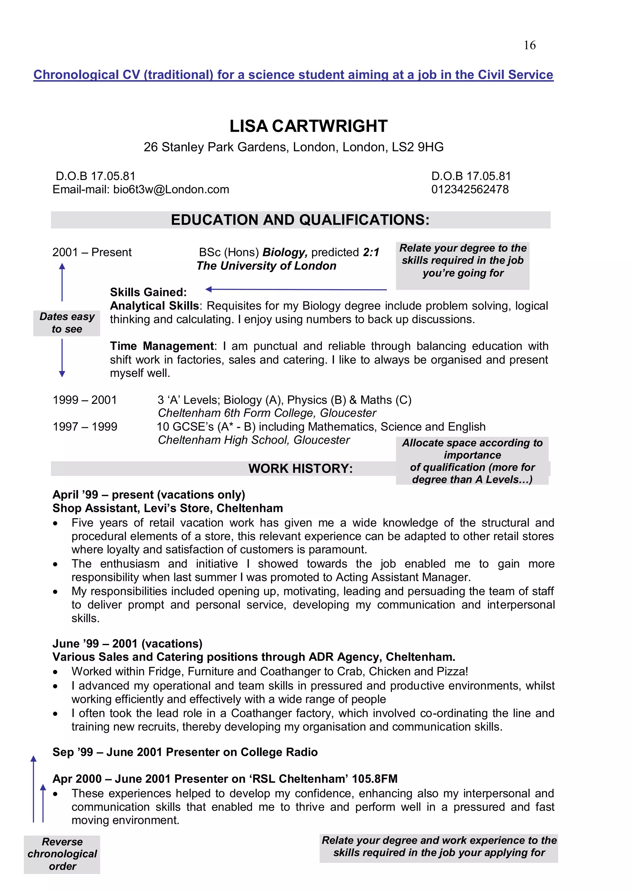 Cv workbook 14 18 | PDF