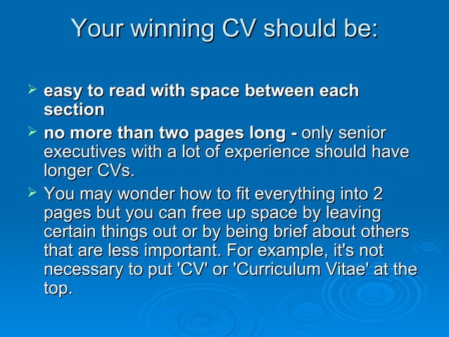 Cv writing | PPT