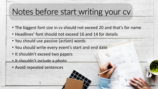 Cv writing | PDF