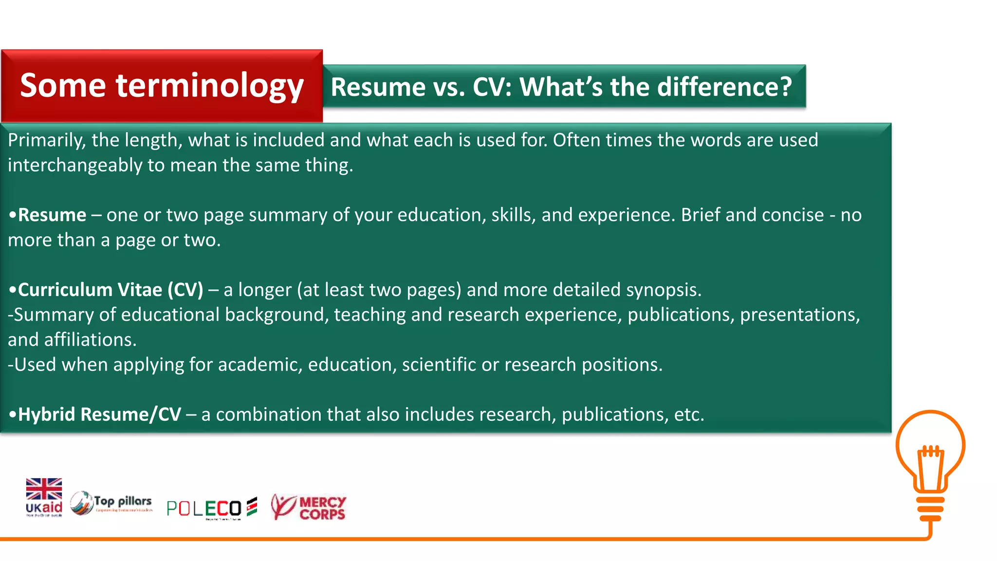 CV Writing skills | PPT