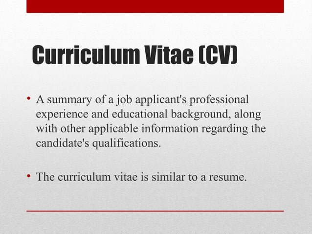 CV Writing.pptx This is the method of CV | PPT