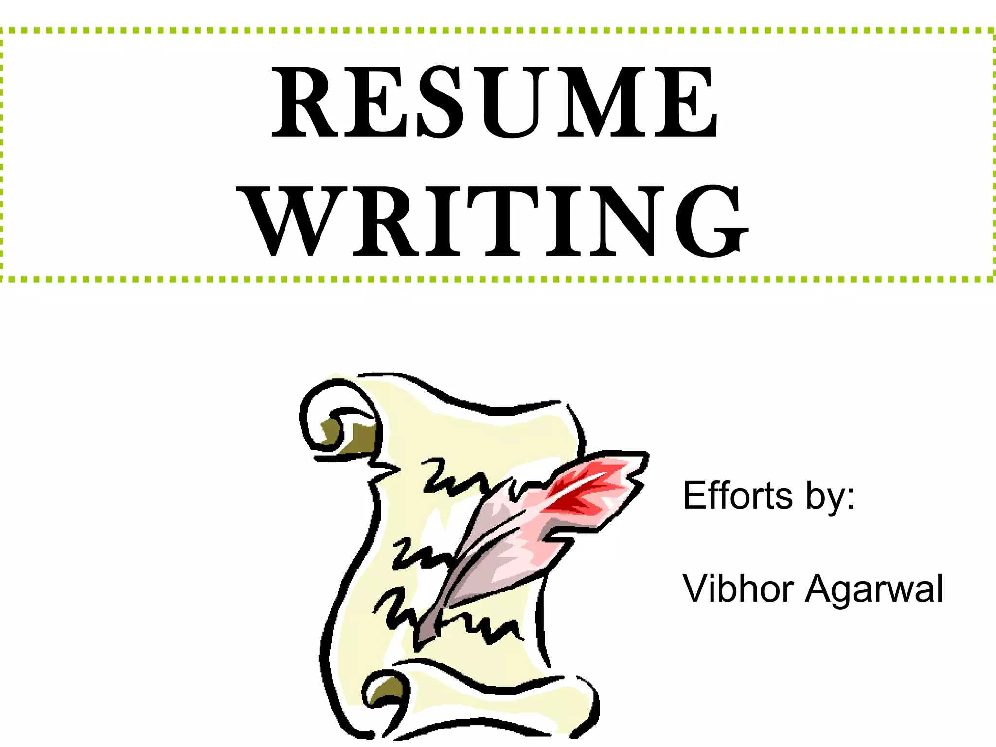 Resume Writting | PPT