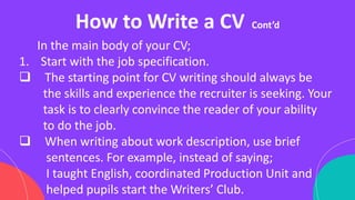 CV WRITING PRESENTATION - SOLWEZI.pptx