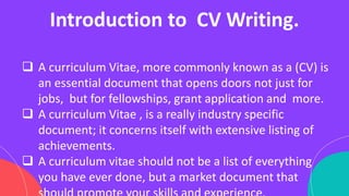 CV WRITING PRESENTATION - SOLWEZI.pptx