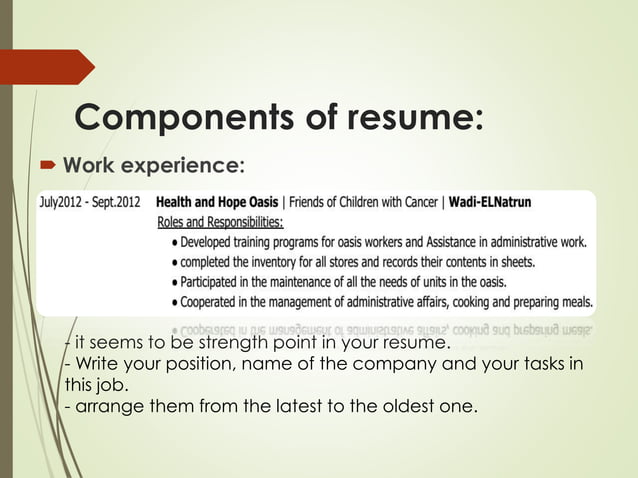 Cv writing session | PPTX