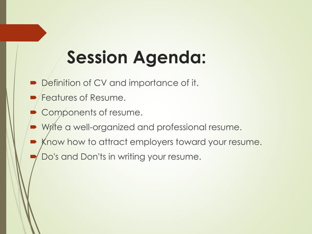 Cv writing session | PPTX