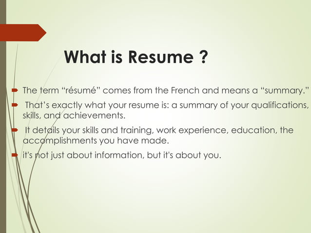 Cv writing session | PPTX