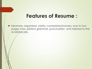 Cv writing session | PPTX