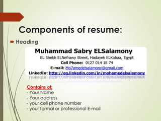 Cv writing session | PPTX