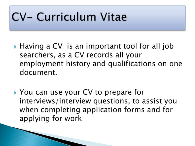 CV Writing Tip's | PPT