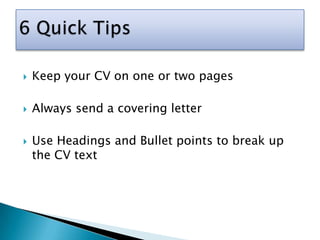 CV Writing Tip's | PPT