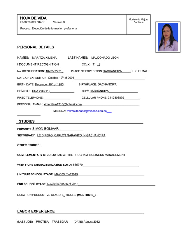 Cv ximena maldonad odoc | PDF