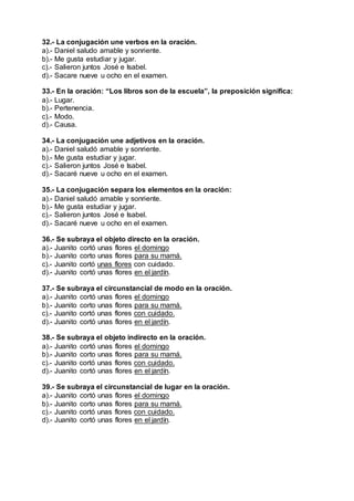 Repaso general de español y matemáticas de 6to grado. | DOCX