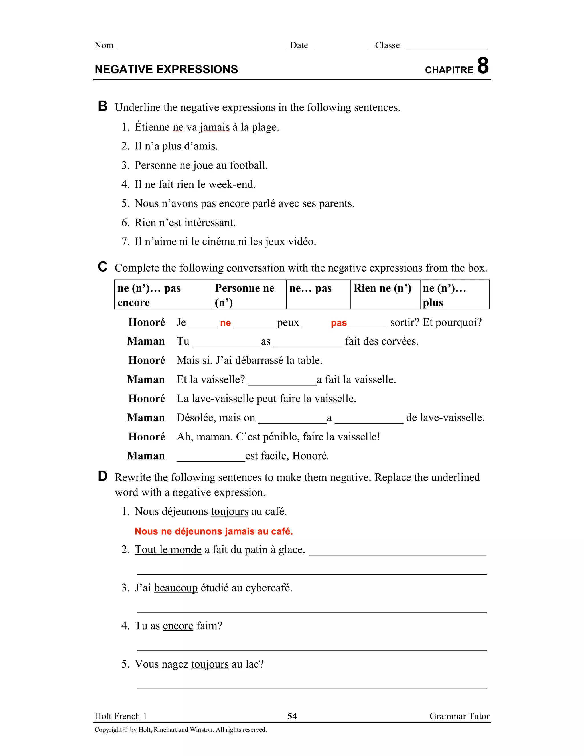 Cw 03182013-handout passe-compose | PDF