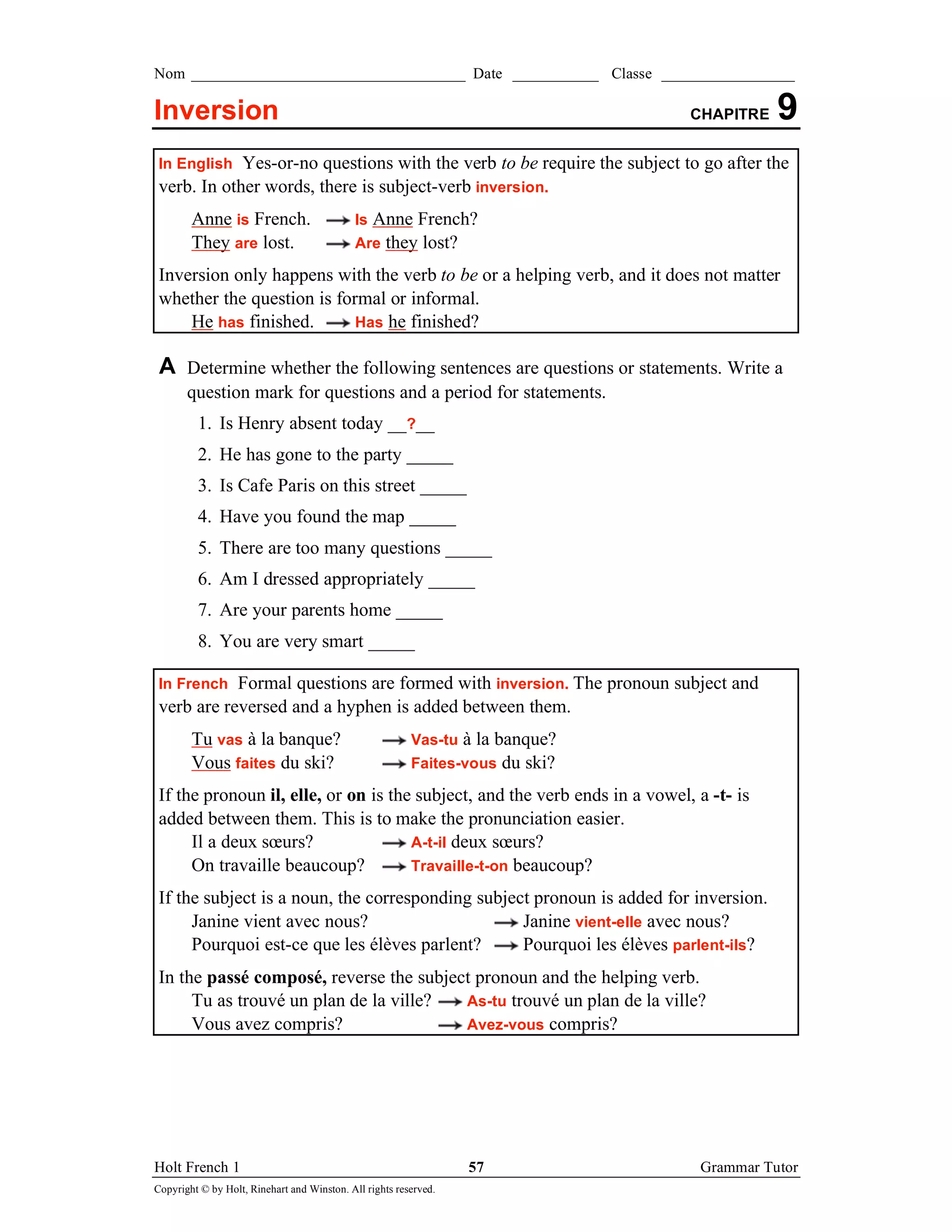 Cw 03182013-handout passe-compose | PDF