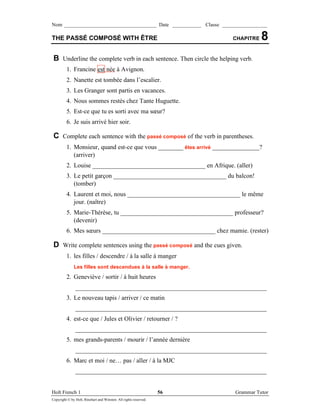 Cw 03182013-handout passe-compose | PDF