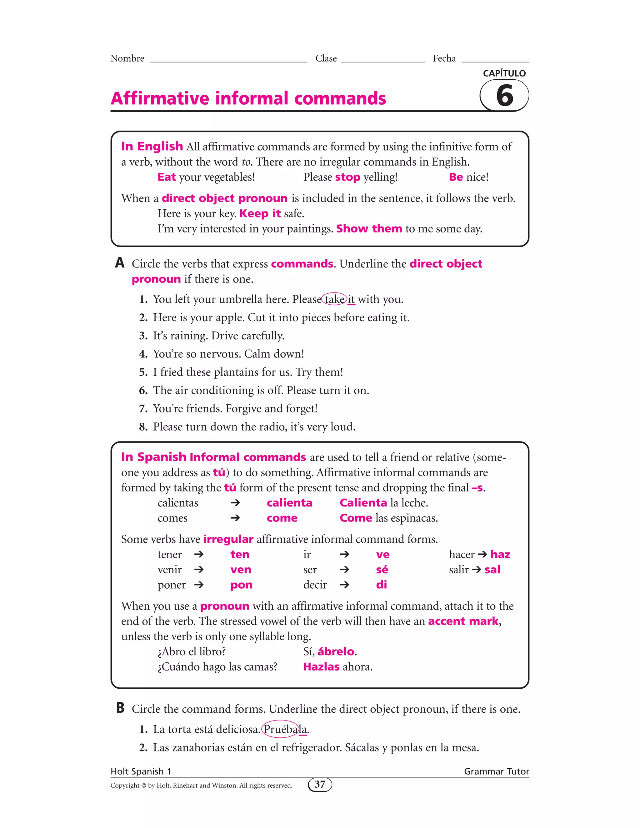 Cw 03182013-imperativo handout | PDF | Programming Languages | Computing
