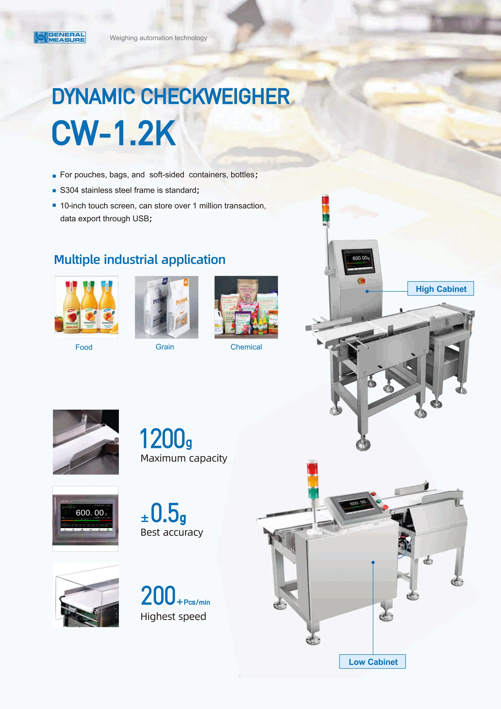 CW-1.2K Dynamic Checkweigher User manual | PDF | Business | Business and Finance