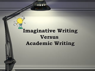 CW-1.ppt Creative Writing XII (Imaginative VS. Creative) | PPT