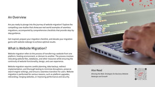 Large Website Migration Case Studies and Checklists | PDF