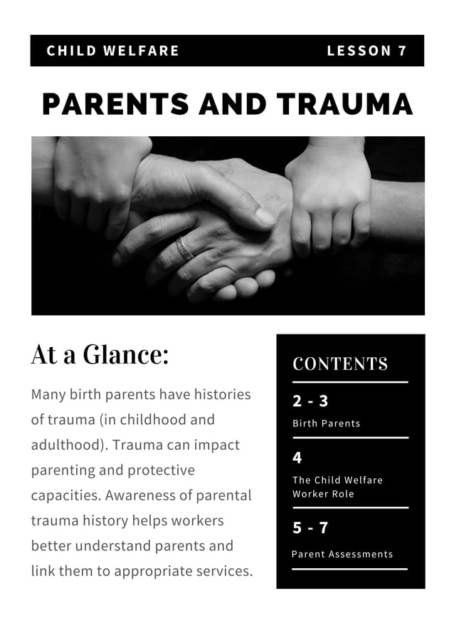 Child Welfare: Lesson 7 Handout | PDF