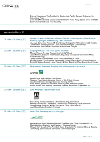 CeraWeek 2024 - Executive conference agenda | PDF